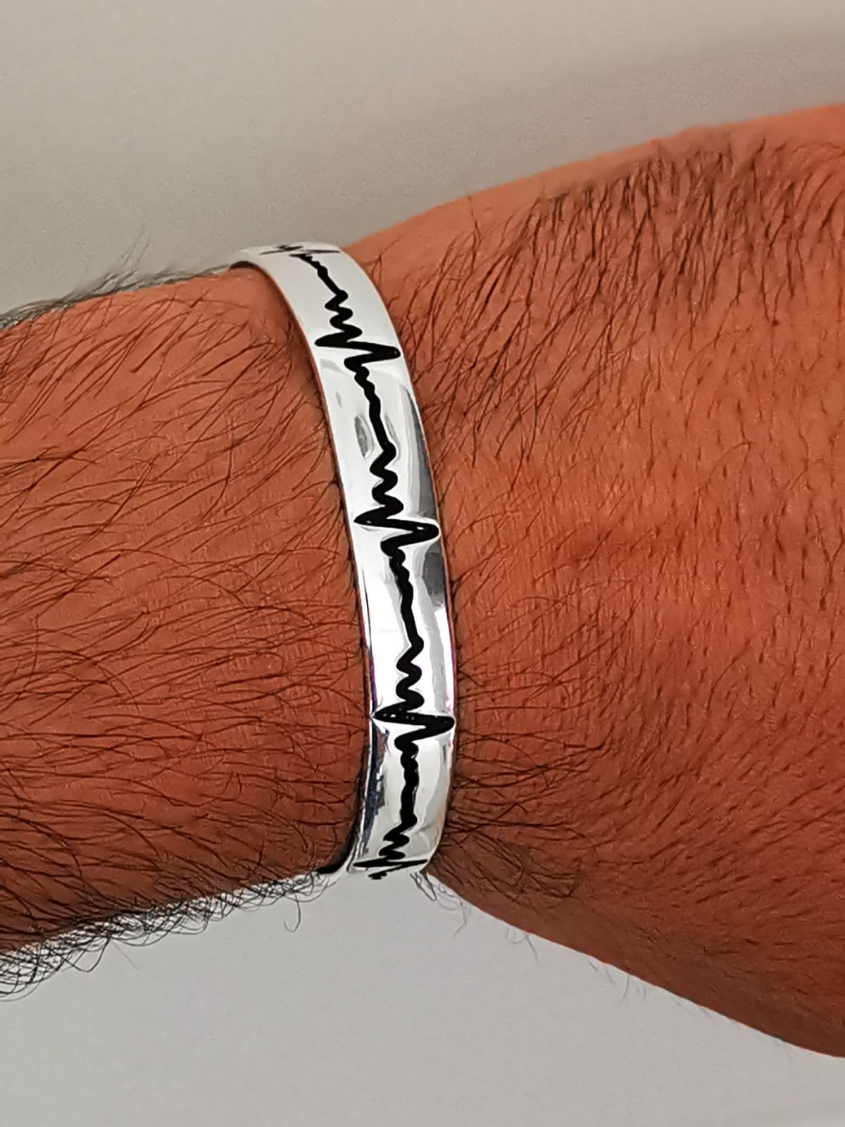 Omar Silver Erkek Nabız Model Bilezik - Omar Silver